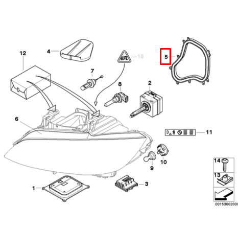 BMW 3 E90 Headlight Low Beam Cap Cover 63117182395 7182395 NEW GENUINE ...