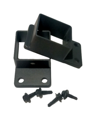 Fence brackets 50mm x 50mm Alloy Grey Bracket Frame Powder Coated 2" x ...