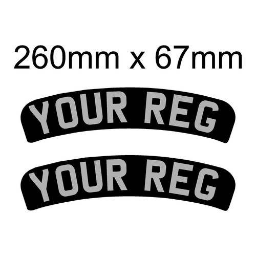 2 x Classic Lambretta Vespa Number Plates 260mm x 67mm self adhesive ...