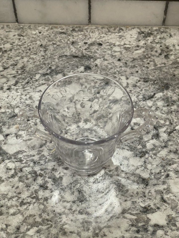 Vintage Candlewick Open Sugar Bowl, Beaded Edge & Handles | eBay