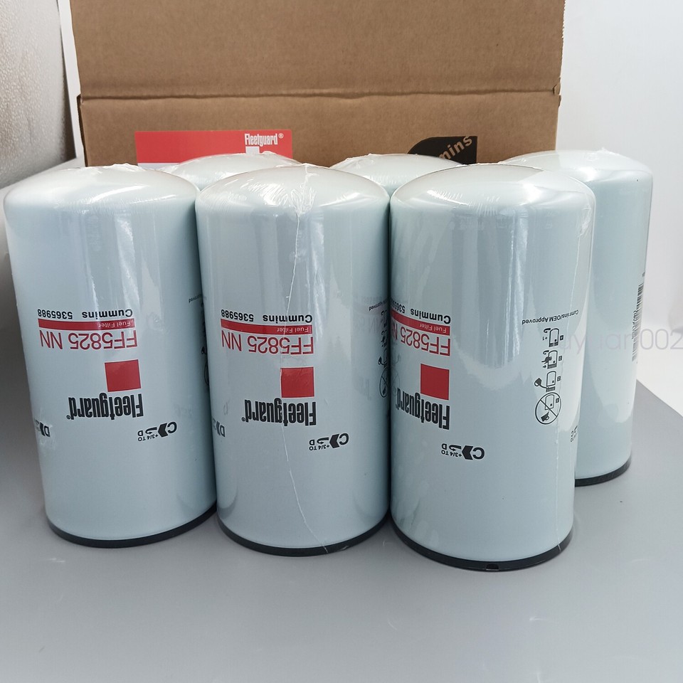 6 PACK FF5825NN Fuel Filter NanoNet X15 For Cummins Fleetguard 5599456 ...