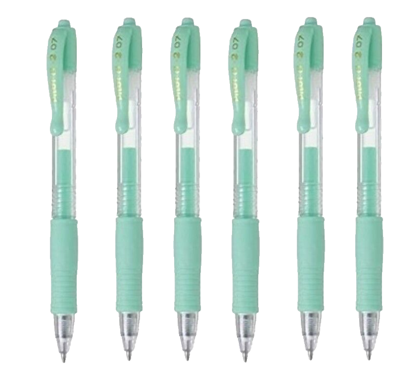 Pilot G2 Pastels Retractable Gel Pen 0.7mm Fine Green 6/Pk Office ...