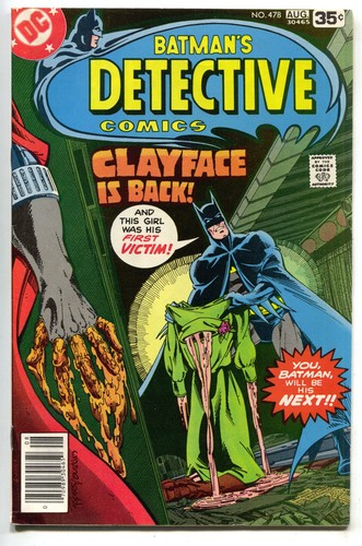 Detective Comics 478 DC 1978 VF Batman 1st Origin Clayface III Preston ...