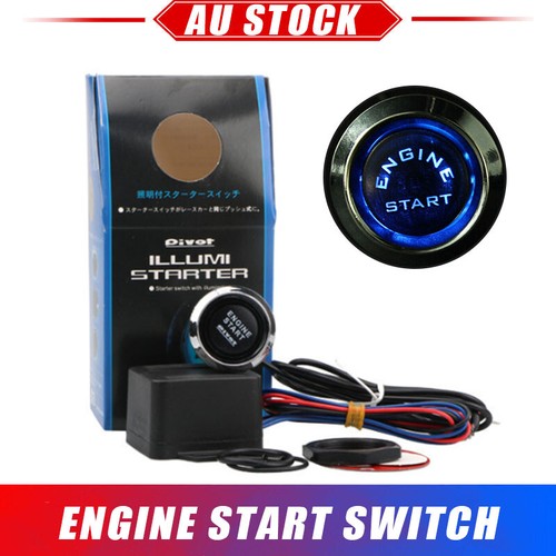 ENGINE START BLUE PUSH BUTTON SWITCH IGNITION FOR FORD FALCON BF FG GT ...