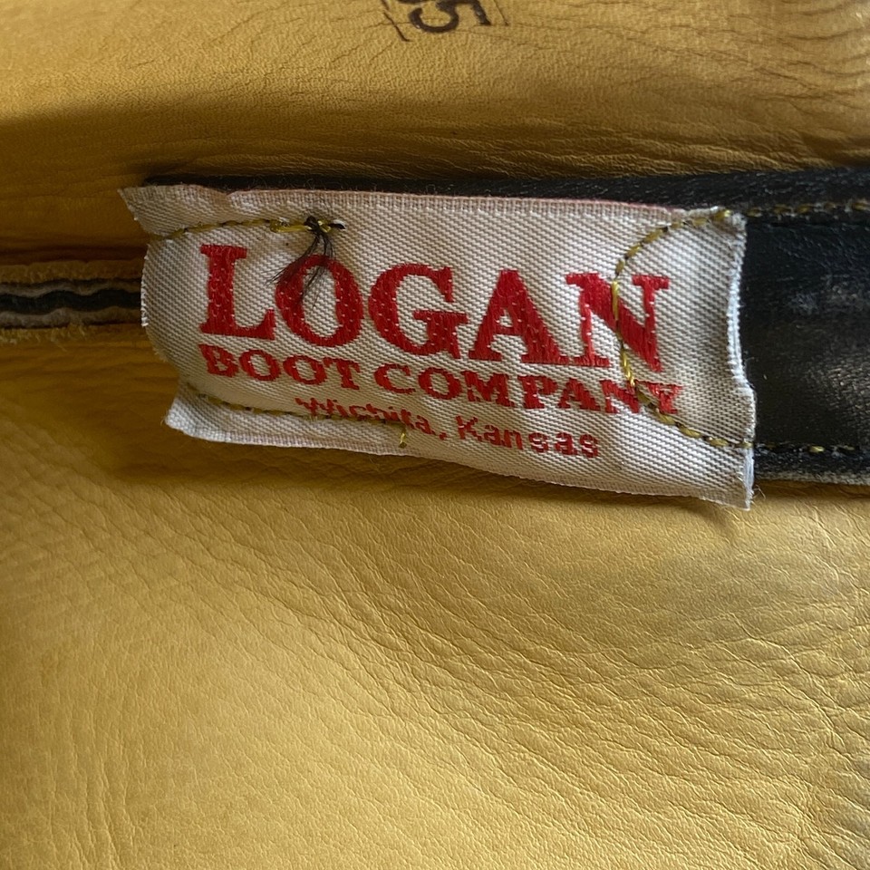 Logan Boot Company Anderson Bean Black Leather Cowboy Western Boots ...