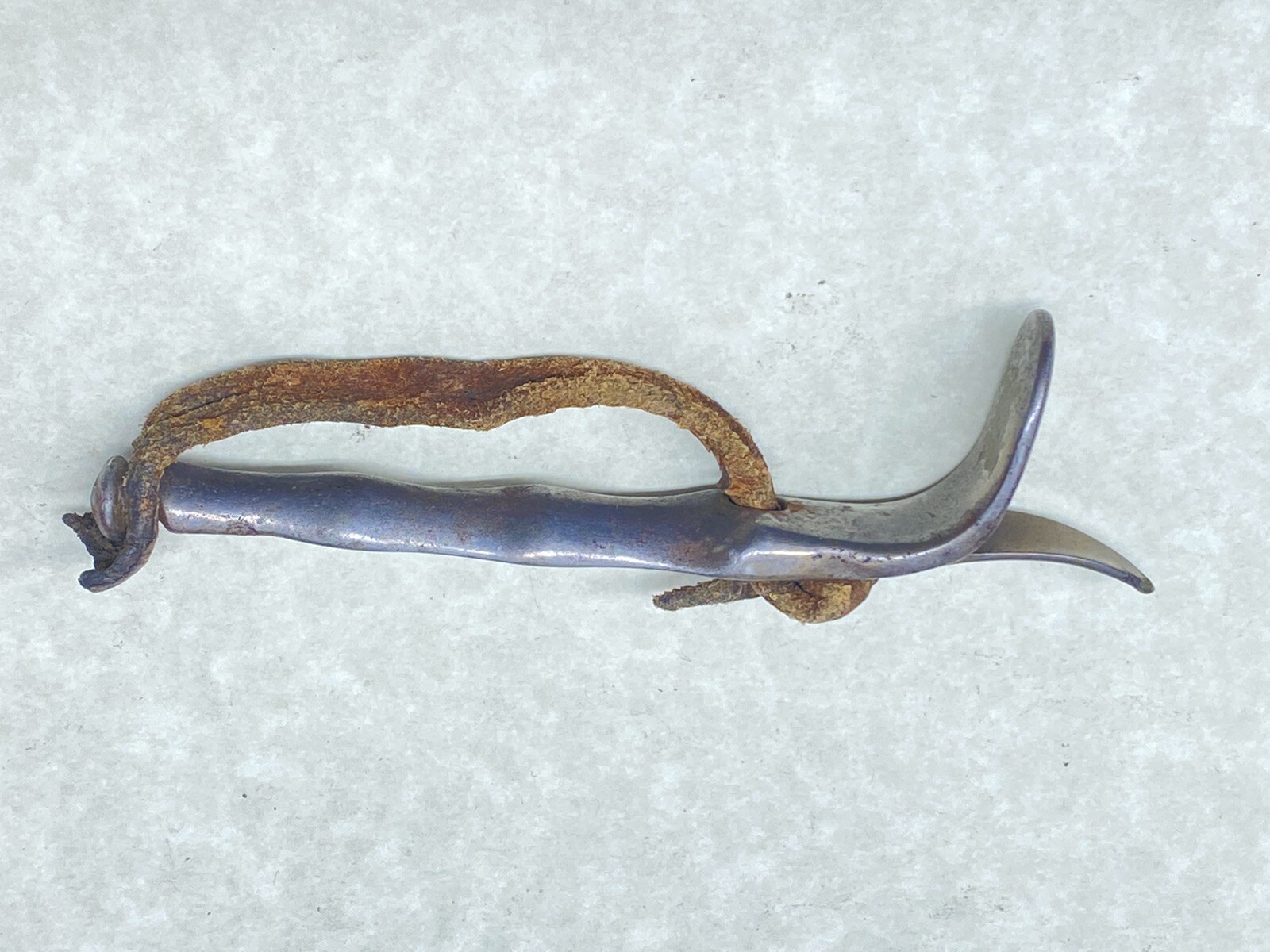 Antique Corn Husker Shucker Metal Hand Held Leather Handle Farm Tool ...