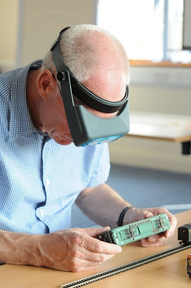 Headband magnifier Optivisor DA-5 Donegan glass lenses x2.5 tool | eBay