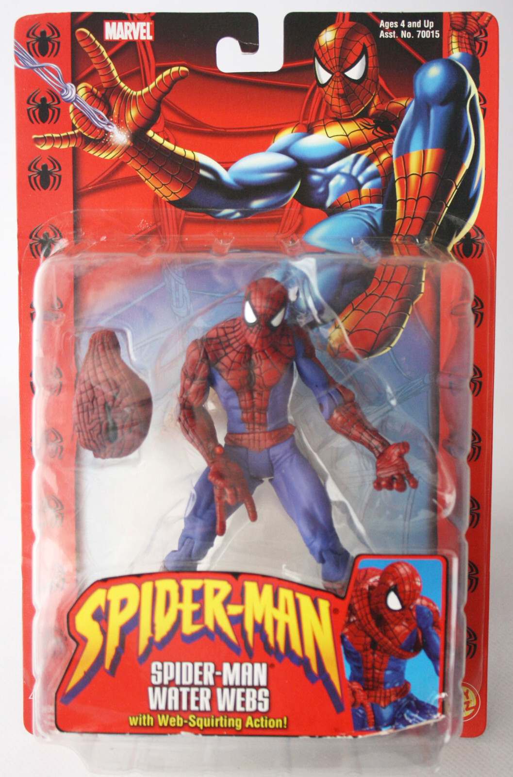 SPIDERMAN 2005 SPIDER MAN WATER WEBS SQUIRTING ACTION FIGURE TOY BIZ ...