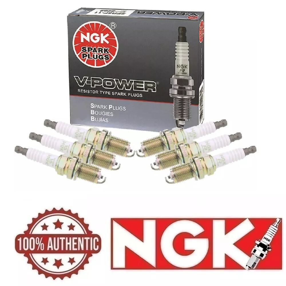NGK "V-POWER" Spark Plugs (Set of 6) 2000-2004 for Nissan Xterra 3.3L ...