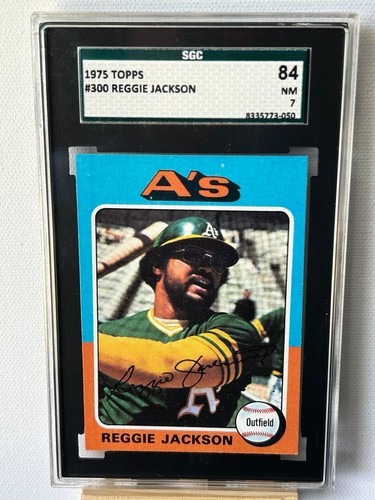 1975 Topps REGGIE JACKSON #300 Baseball Card SGC 7 NEAR MINT | eBay