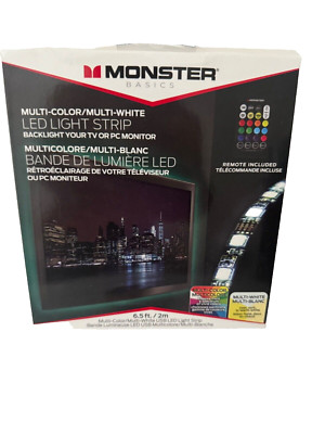 Monster Basics LED Light Strip with Remote, Multi-Color/Multi-White, 6. ...