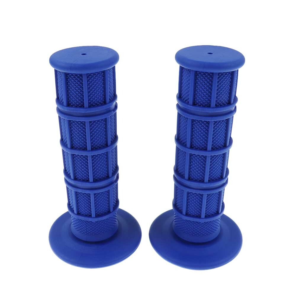 BLUE MOTORCYCLE DIRT BIKE ATV 7/8" HANDLEBAR RUBBER GEL BLUE HAND GRIPS ...