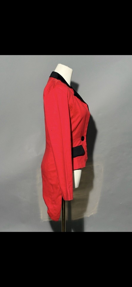 Women Red Cabaret Ring leader Jacket Jessica Louise XS Vintage Style ...