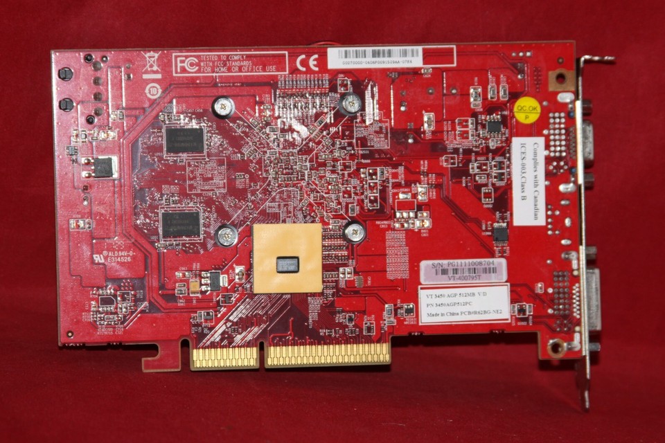 Visiontek ATI Radeon HD 3450, 512MB, AGP Graphics Card. (3450AGP512PC ...