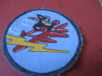 WWII USAAF DISNEY BEAR P-38 428 FIGHTER SQDN 474 FG 8-9 AAF FLIGHT ...