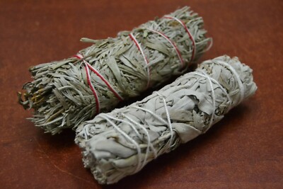 2 PCS WHITE & BLUE SAGE BUNDLE SMUDGE INCENSE 4 1/2" | eBay