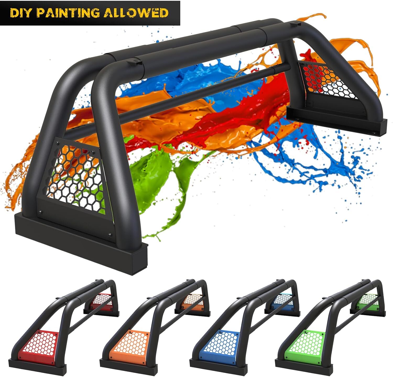 Adjustable Pickup Roll Sport Bar Chase Rack Bed Bar For 1993-2011 Ford ...