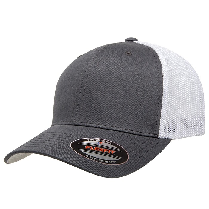 FLEXFIT 6511T - FITTED TRUCKER CAP, MESH BACK, BASEBALL HAT, PLAIN ...