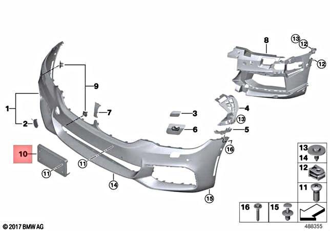 Genuine BMW G32 G38 525Li 530LiX 620dX 630i Licence Plate Holder ...