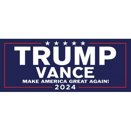 Donald Trump JD Vance For President 2024 Vice 3.5x8 Inch Vinyl Bumper ...