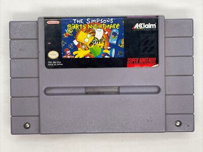 The Simpsons: Bart's Nightmare (Super Nintendo Entertainment System ...