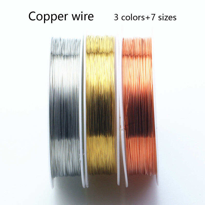 1 Roll Brass Silver Gold Soft Copper Wire Line for DIY Jewelry Making 0 ...
