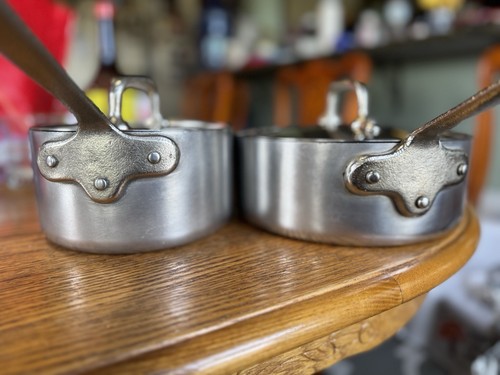 2PCS Vintage Aluminum All Clad Metalcrafters Master Chef Sauce Pans W ...