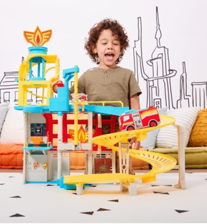 Firebuds Disney HQ Doll Playset Bo Flash Firetruck Dual Launch System ...