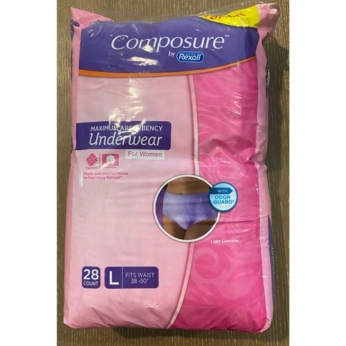 Composure by Rexall Dri Fit Large Maximum Absorbency Underwear 28 Pack ...