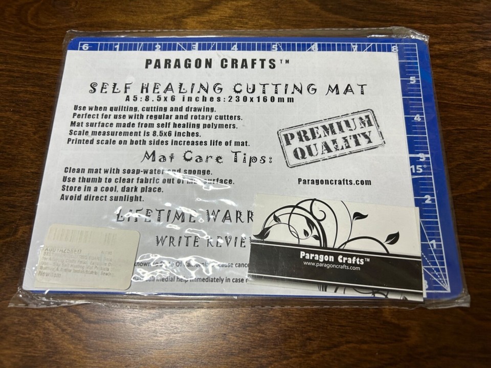 Paragon Crafts Sewing Quilting A5 Self Healing Cutting Mat 8.5”x6” Blue ...