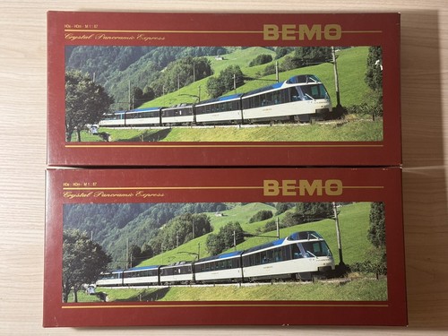 Bemo OOP MOB Crystal panoramic Express 4 Car W/ loco W/ Lights+ Lok ...