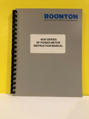 Boonton 98404800B 4530 Series RF Power Meter Instruction Manual | eBay