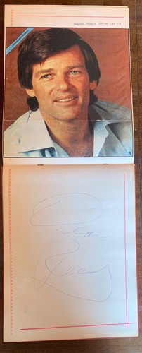 Original autograph Dean Reed a singer from a concert in Kyiv Ukraine 26 ...