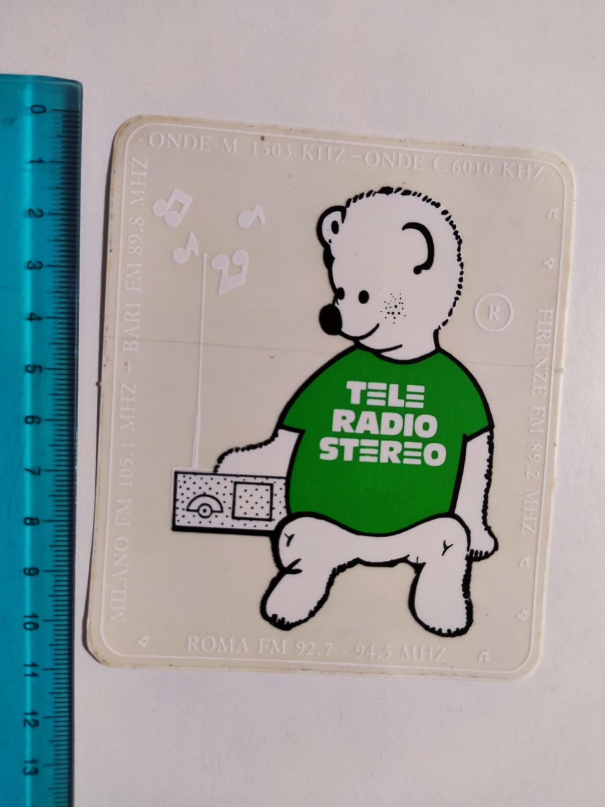 Sticker Tele Radio Stereo Rome Milan Florence Autocollant 80s Original ...