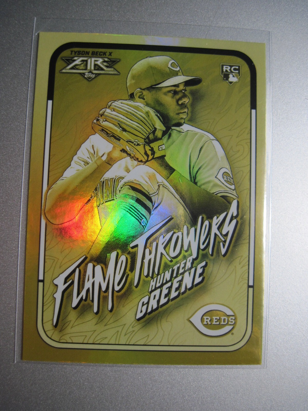 2022 TOPPS FIRE GOLD MINTED FLAME THROWERS HUNTER GREENE #FT-12 | eBay