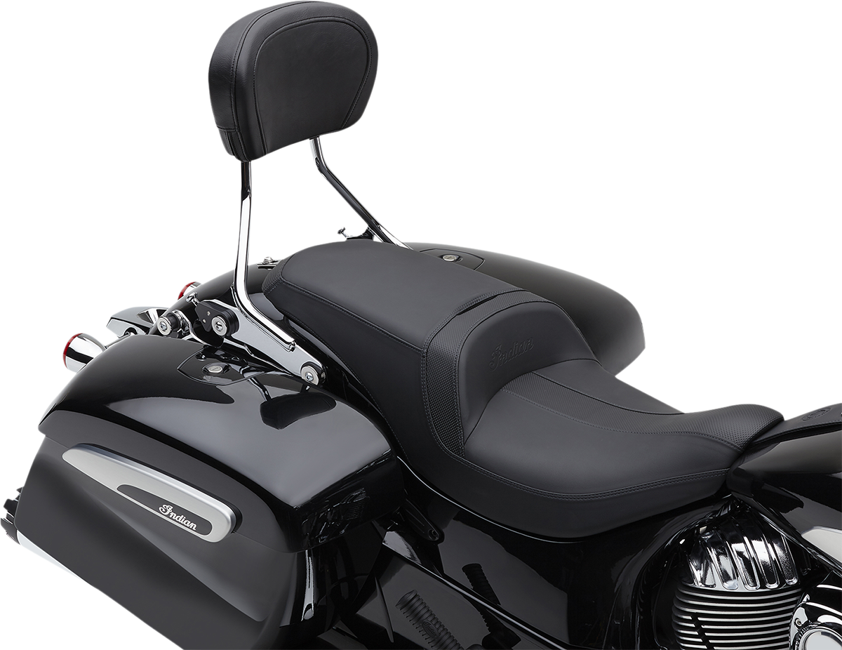 Cobra Chrome Tall Detachable Backrest Kit w Large Pad Chieftain 14-21 ...