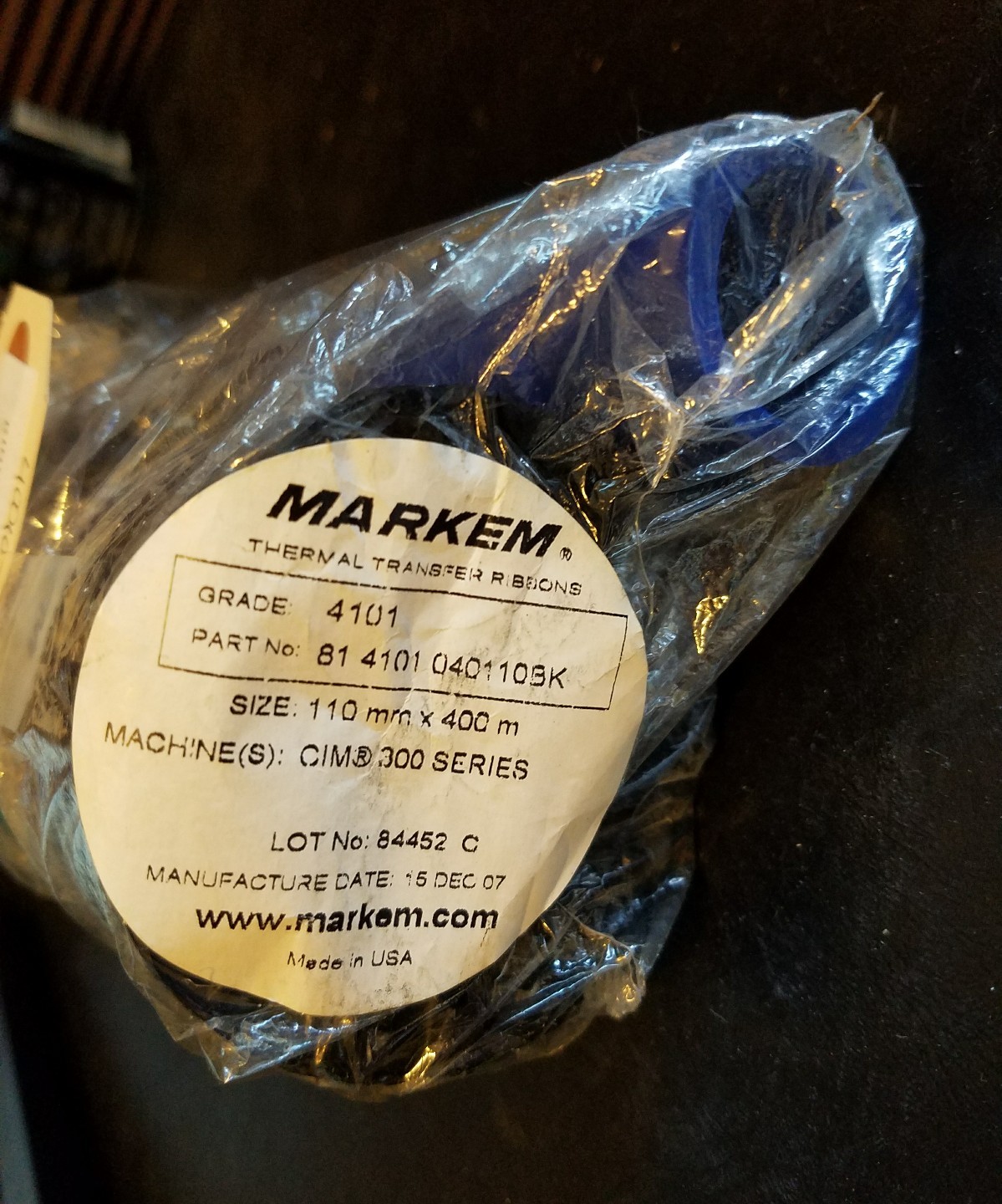 New Markem imaje Ink Ribbon Rolls CIM 300 series 110mm x 400mm 81-4101 ...