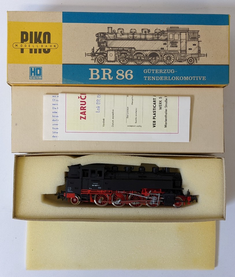 Vintage PIKO (East Germany) BR86 HO 1:87 Train STEAM LOCOMOTIVE 86 1800 ...