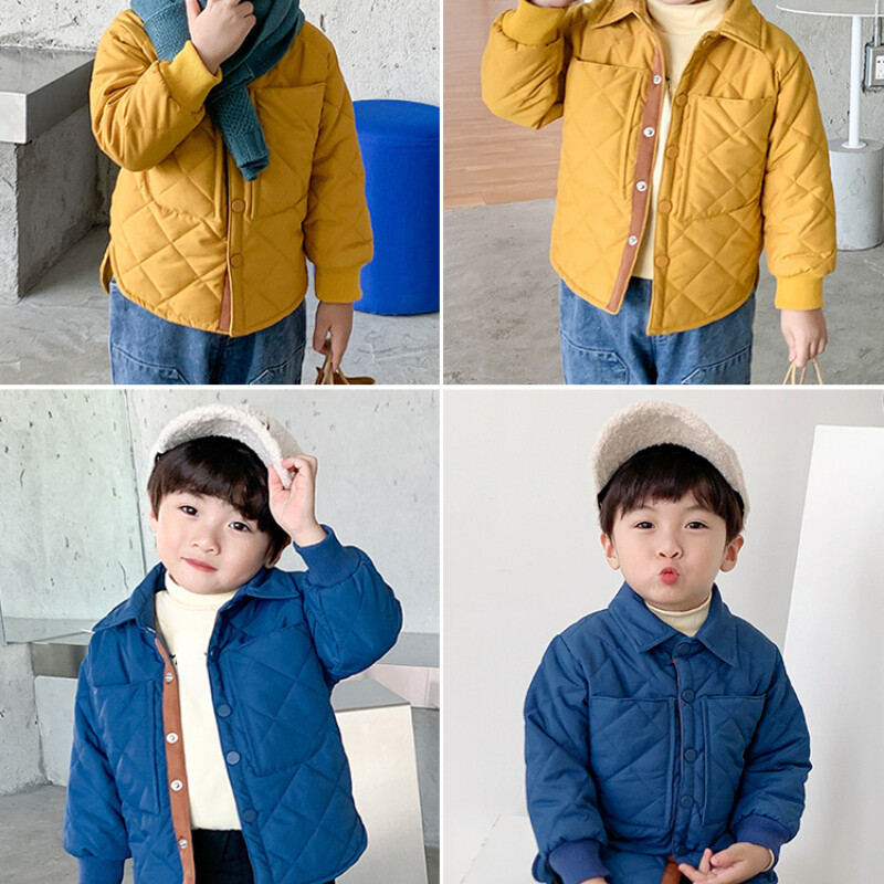 Kids Padded Coat Jacket Top Warm Pockets Button Bodywarmer Boys ...