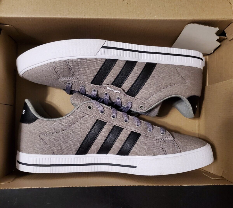 Adidas Daily 3.0 Dove Grey Core Black Mens 12 Casual Skateboarding ...