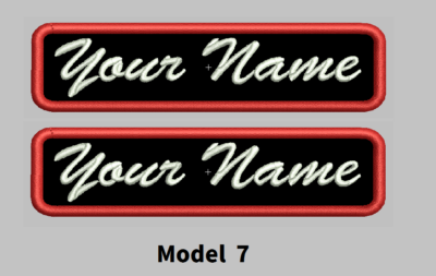 RECTANGULAR CUSTOM EMBROIDERED PATCH Sew on patch Quality Badge TWO ...