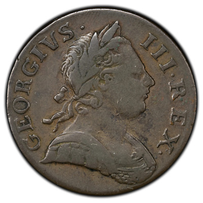 Great Britain 1771 1/2 Half Penny Coin | eBay