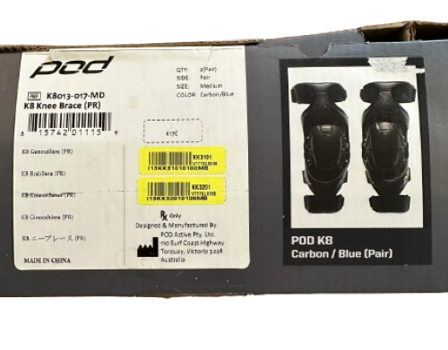 POD K8 Carbon Fiber Knee Braces One Pair Size MD | eBay