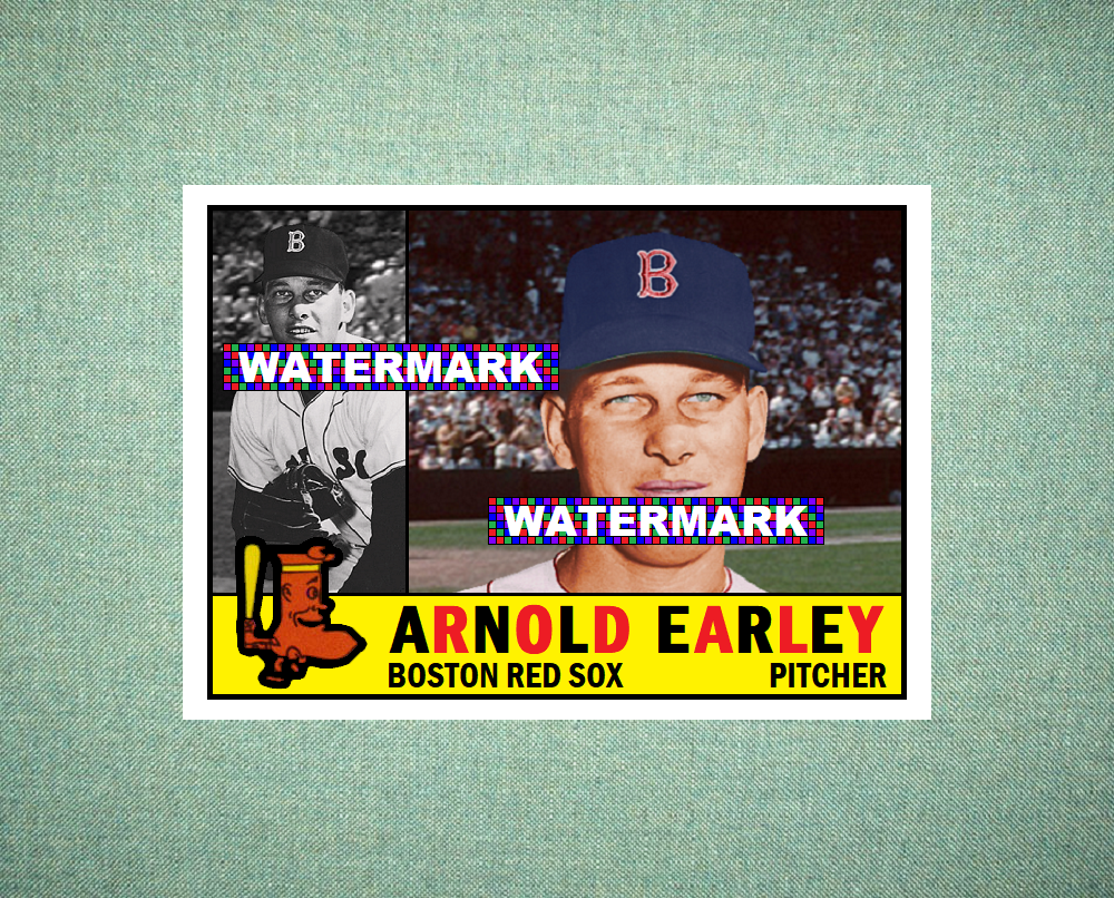 Arnold Earley Boston Red Sox 1960 Style Custom Baseball Art Card | eBay