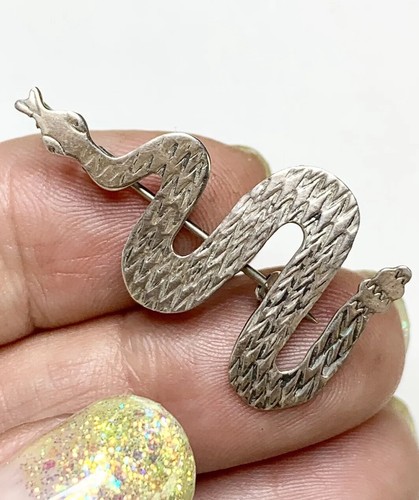 Convertible Snake Pin Pendant, Sterling Silver, Signed, Vintage jewelry ...