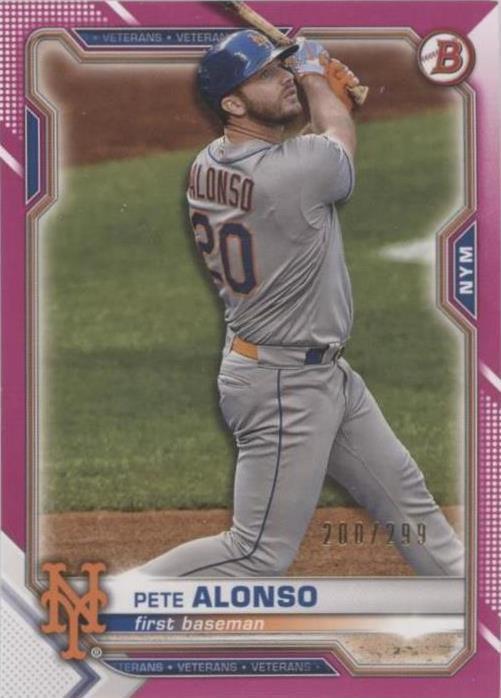 2021 Bowman - Pete Alonso #86 Fuchsia Border /299 for sale online | eBay