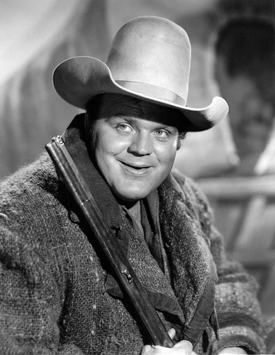 Bonanza 1959 Dan Blocker Eric Hoss Cartwright in cowboy hat closeup ...