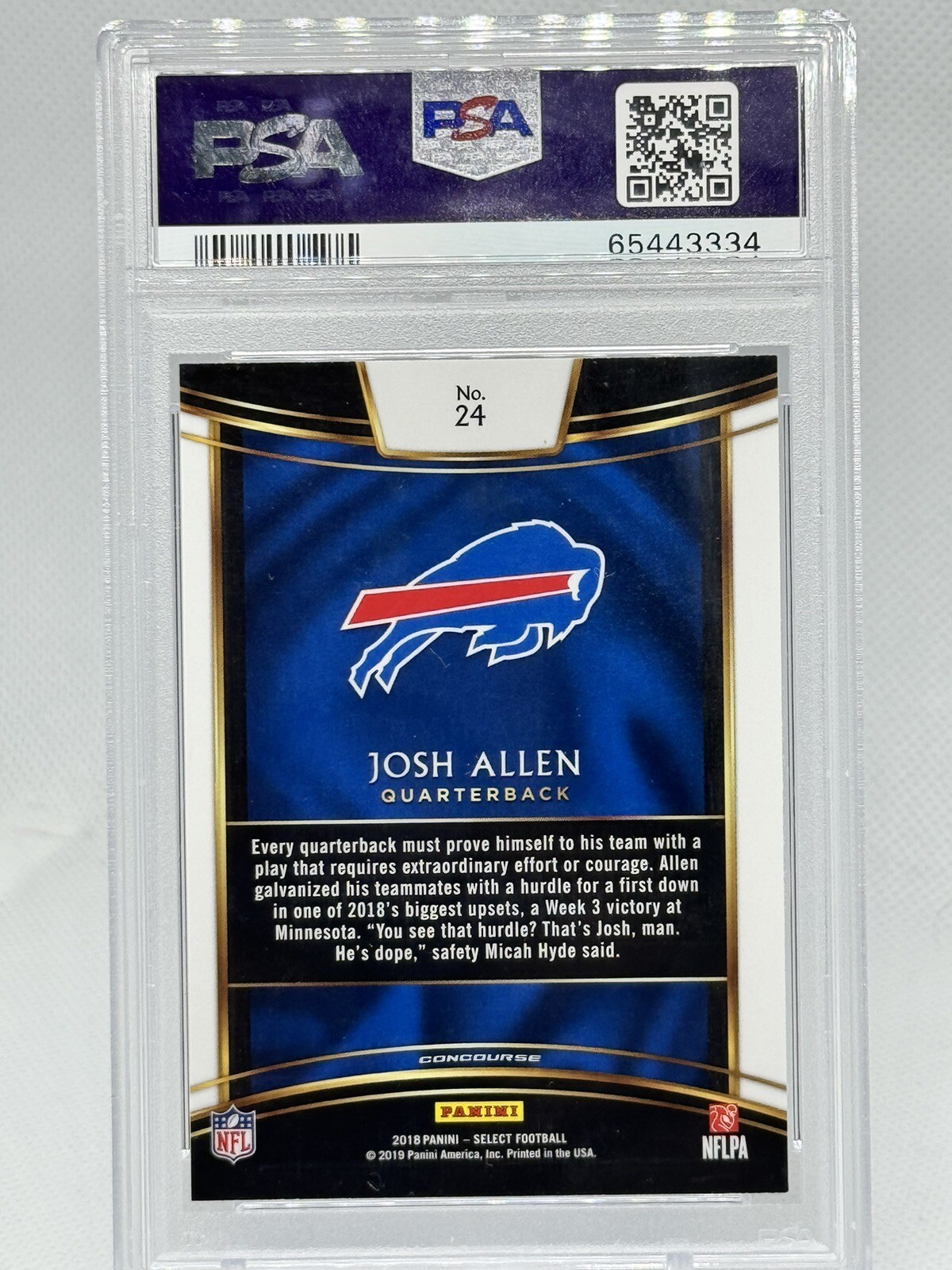 2018 Panini Select - Concourse Josh Allen #24 Silver Prizm (RC) for ...