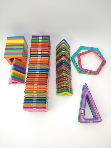 Lot Of 98 STEM Magna Tiles Lightly Used Magnetic Building Toy | eBay