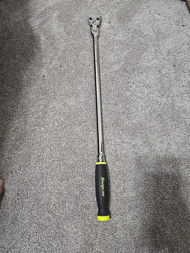 Snap on 1/2" drive 25" Long Hi-VIZ Soft Grip Flex Head Ratchet SHLF80A ...
